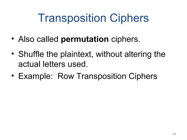 Classical Encryption Techniques in Network Security | PPT
