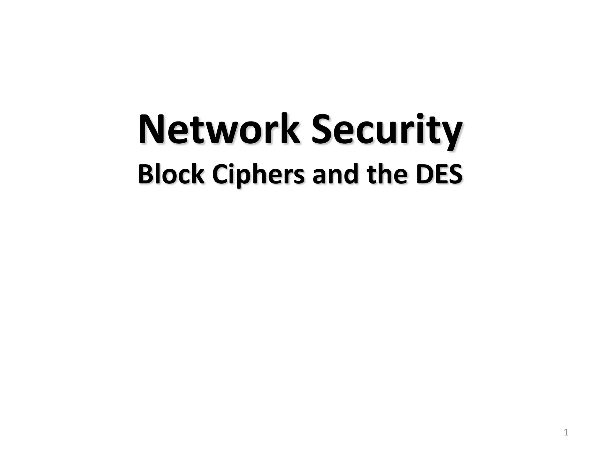 block ciphers and the des | PPTX