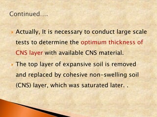 Isolation Of Foundation fron swelling zone By CNS (Cohesive Non ...