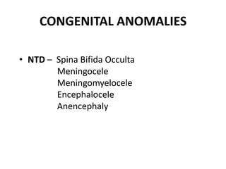 Neural tube defects and Craniosynostosis | PPT