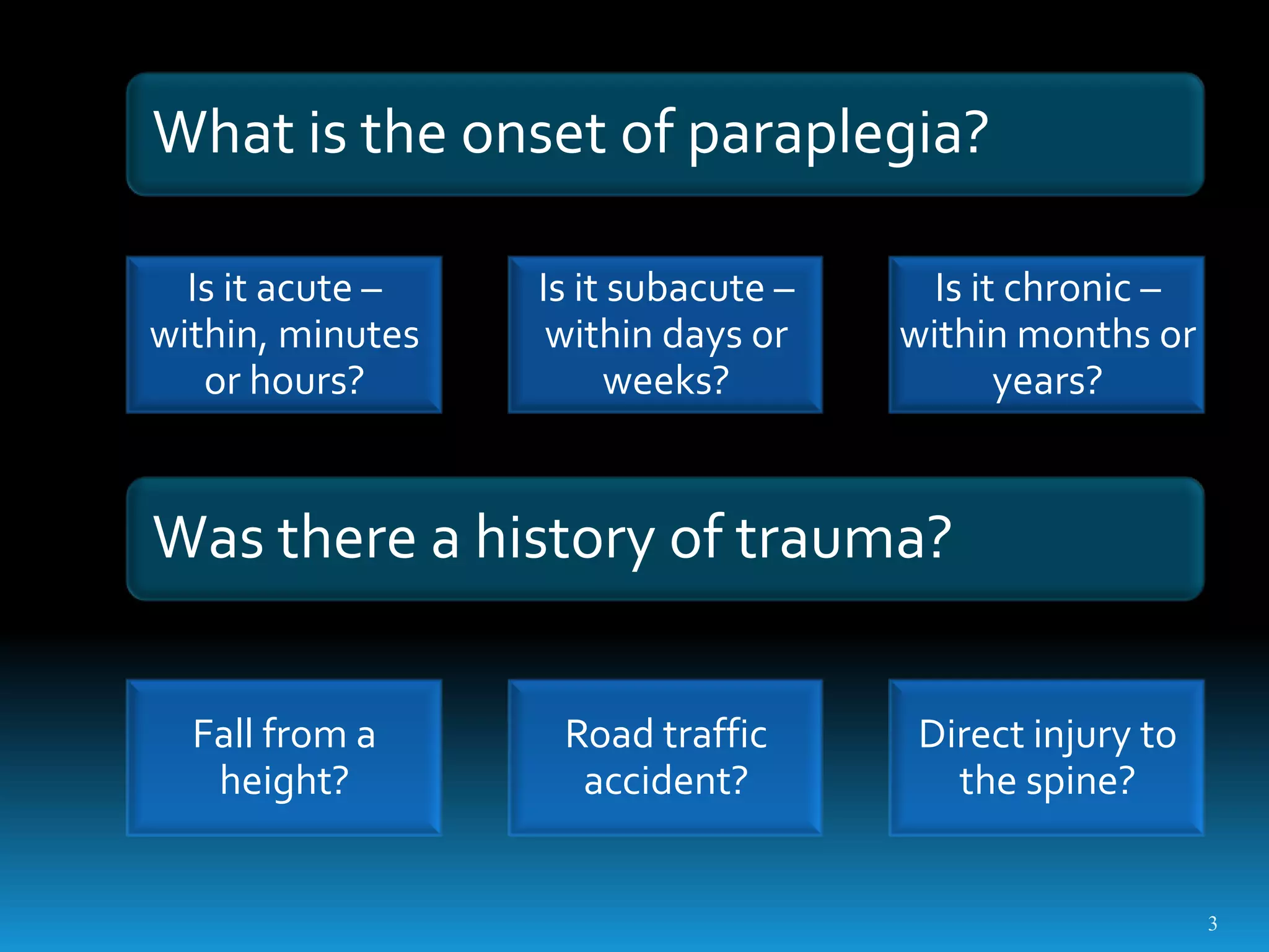 Clinical Approach to Paraplegia | PPTX