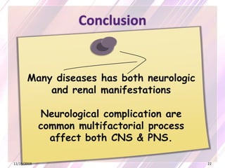 CNS affection in CKD | PPTX