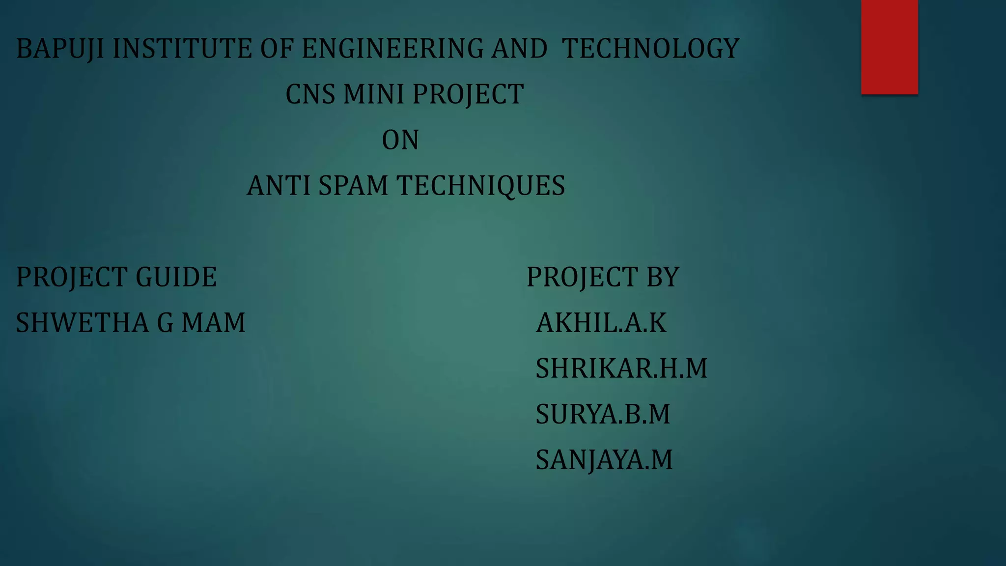 CNS ANTI SPAM TECHNIQUES.pptx