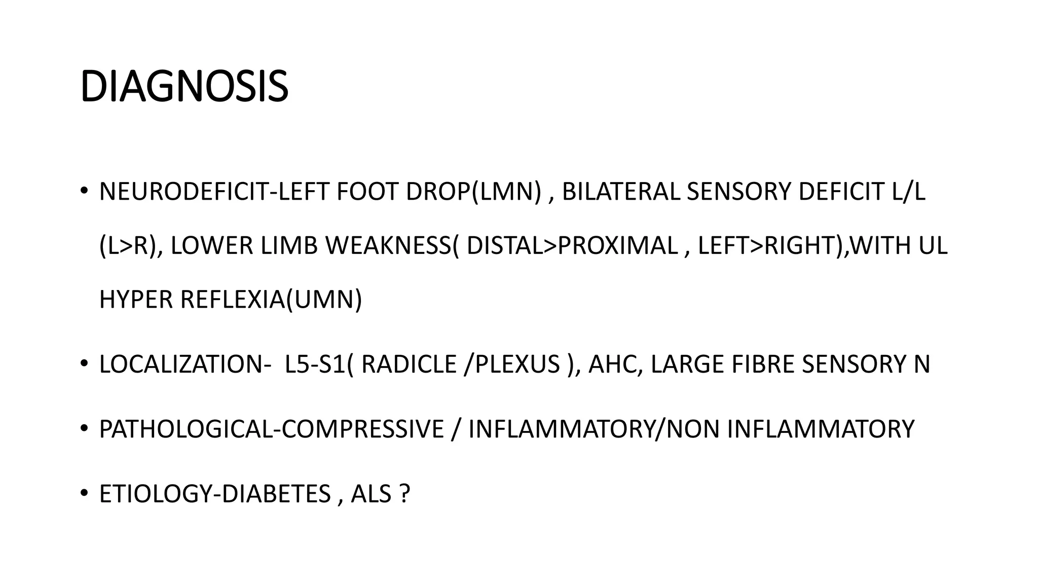 CNS case presentation for medicine postgraduates | PPTX