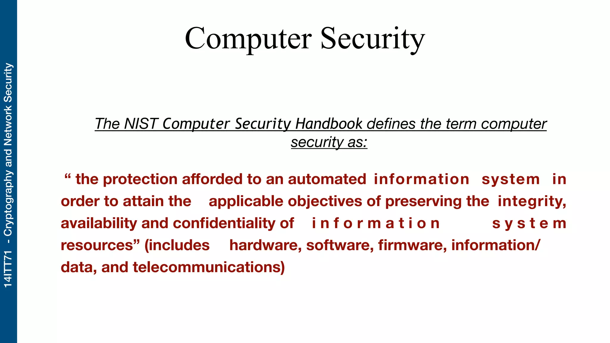 CNS - Chapter1 | PDF