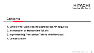 How Does a Workload Authenticate an API Request?: Implementing Transaction Tokens with Keycloak ...