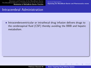 Cns drug delivery system by pharmaceutics means | PDF