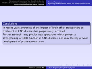 Cns drug delivery system by pharmaceutics means | PDF