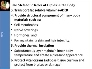 Lipid metabolism in diagnosing and preventing diseases | PPT