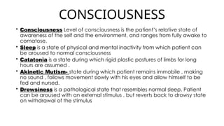 CNS Examination ppt for mbbs ug students | PPTX
