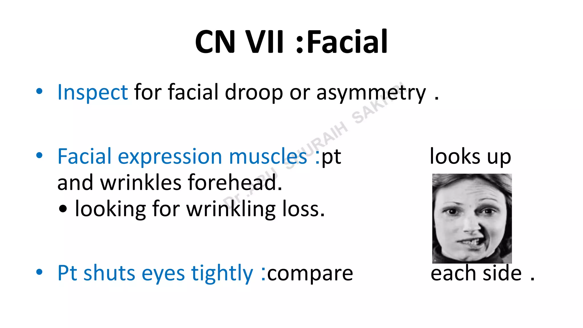 EXAMINATION OF THE CENTRAL NERVOUS SYSTEM | PPT