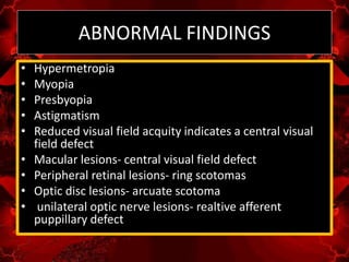 Cns examination and its interpretation | PPTX