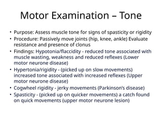 CNS EXAMINATION OF THE UPPER AND LOWER LIMBS.pptx