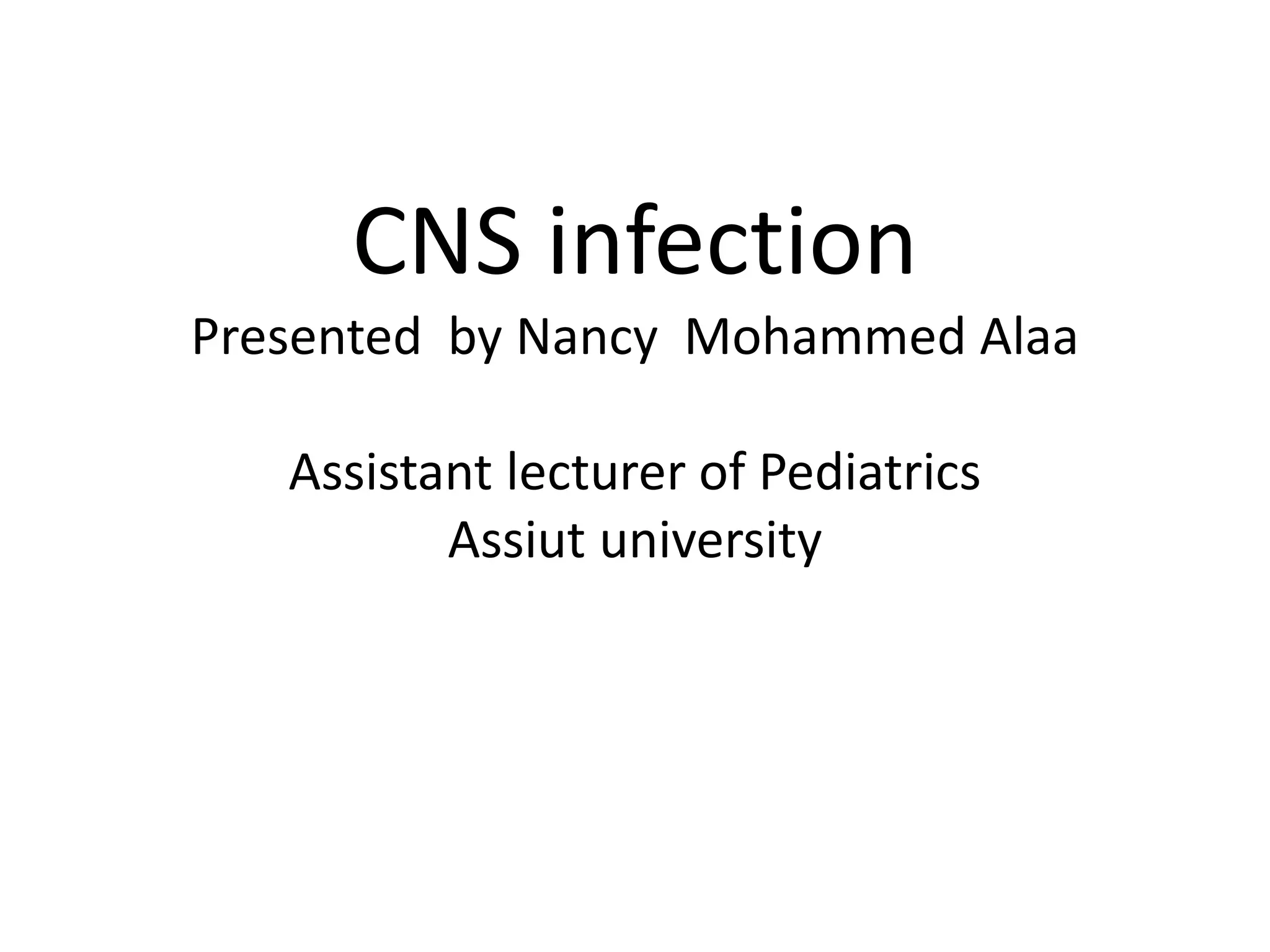 Cns infection 2019 | PPT