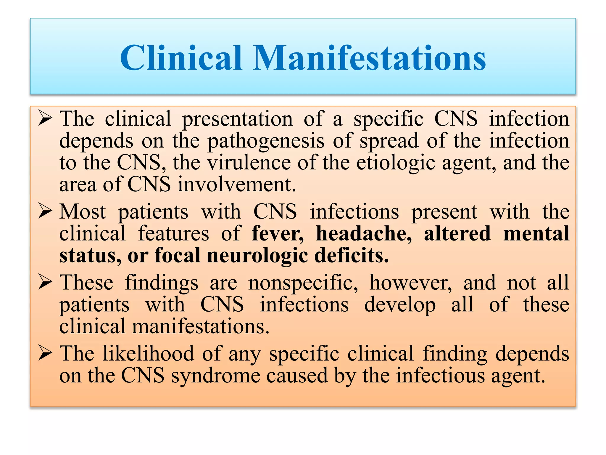 CNS Infections | PPTX
