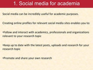 Information Skills: 3. Social Media (Natural Sciences, Bangor University) | PPT