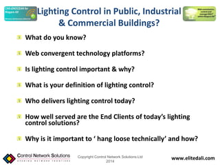 Save Energy, Address Sustainability with Web DALI Intelligent Lighting ...