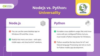 Node.js vs. Python 5 Ways to Pick the Best Technology for Your Back-end | PDF
