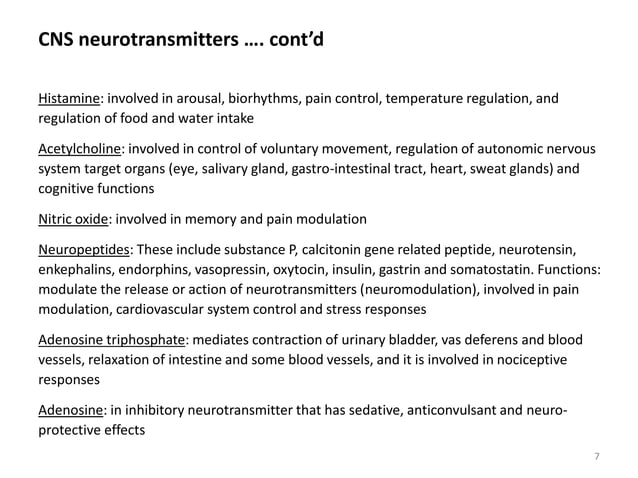 CNS PHARMACOLOGY INTRODUCTION - NEUROTRANSMITTERS & MECHANISMS OF DRUG ACTION.pptx