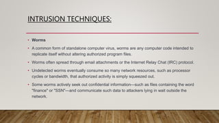 Intruders in cns. Various intrusion detection and prevention technique.pptx