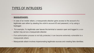 Intruders in cns. Various intrusion detection and prevention technique.pptx