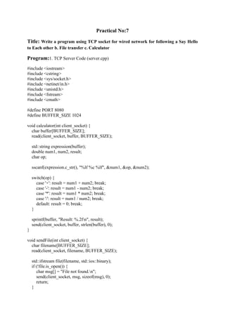 COMPUTER NETWORKS AND SECURITY PRACTICAL | PDF