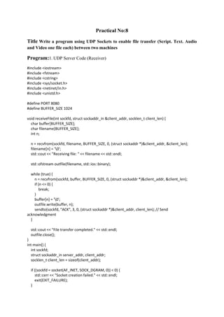 COMPUTER NETWORKS AND SECURITY PRACTICAL | PDF
