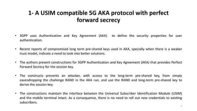 Security Consideration in 5G | PPTX