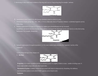 Cns sedatives & hypnotics SAR | PPTX | Sleep Disorders | Diseases and ...