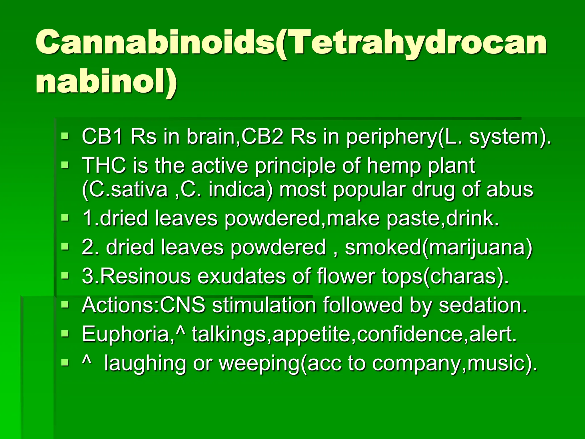 Central Nervous System Stimulants presentation | PPT