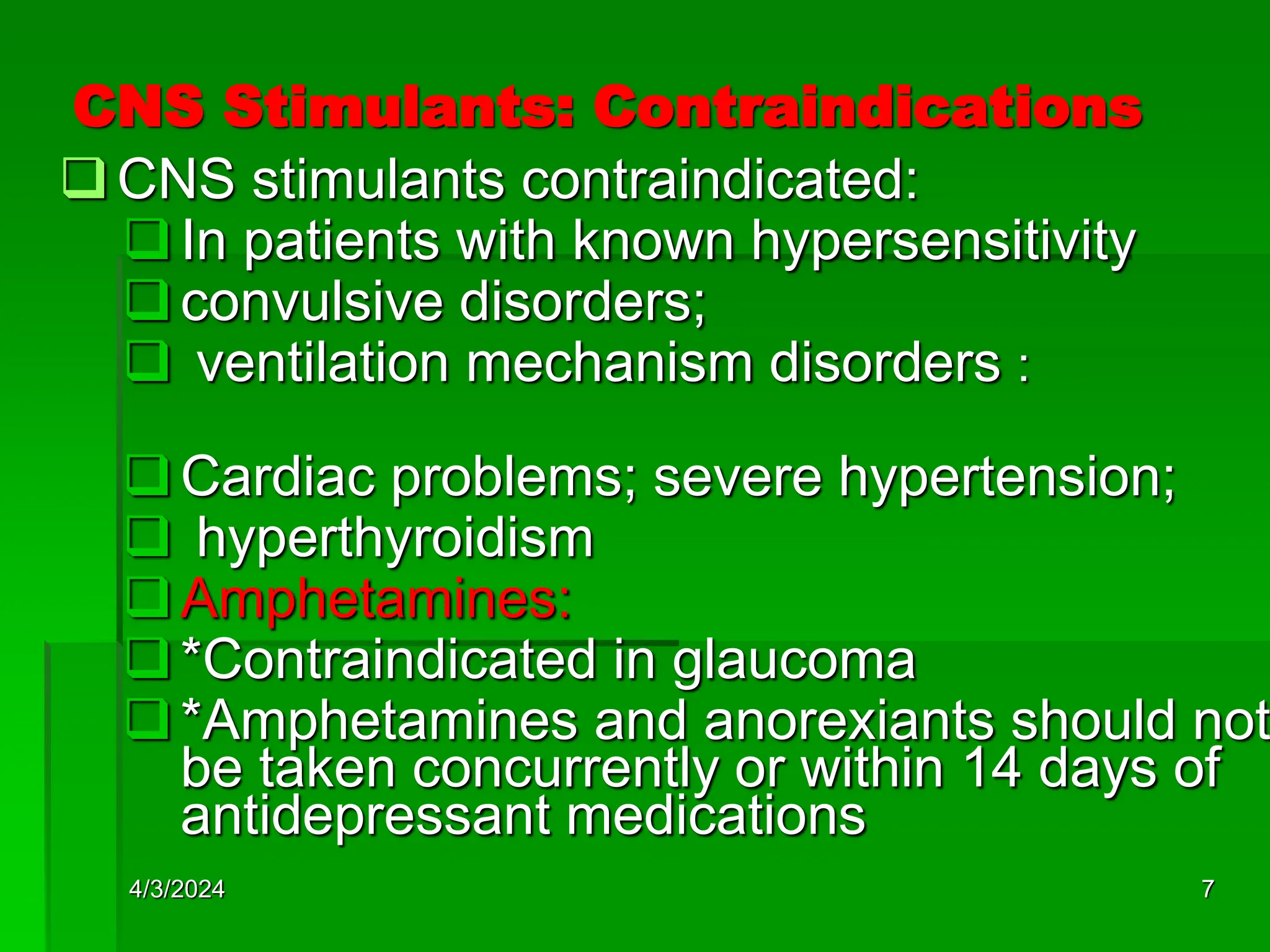Central Nervous System Stimulants presentation | PPT