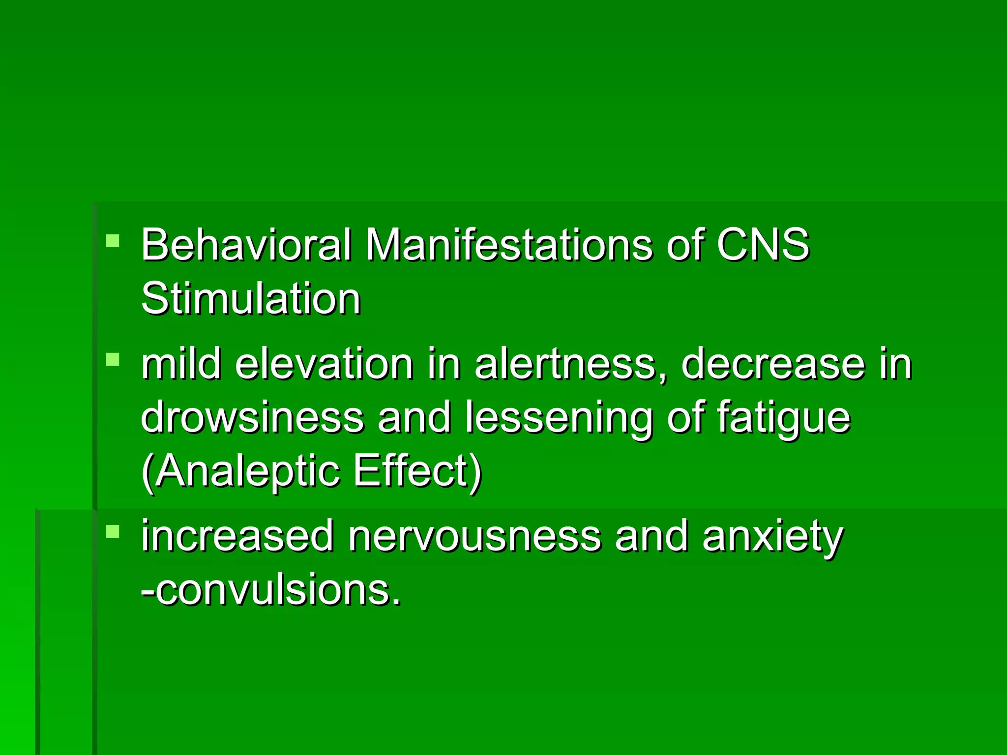 Cns stimulants | PPT