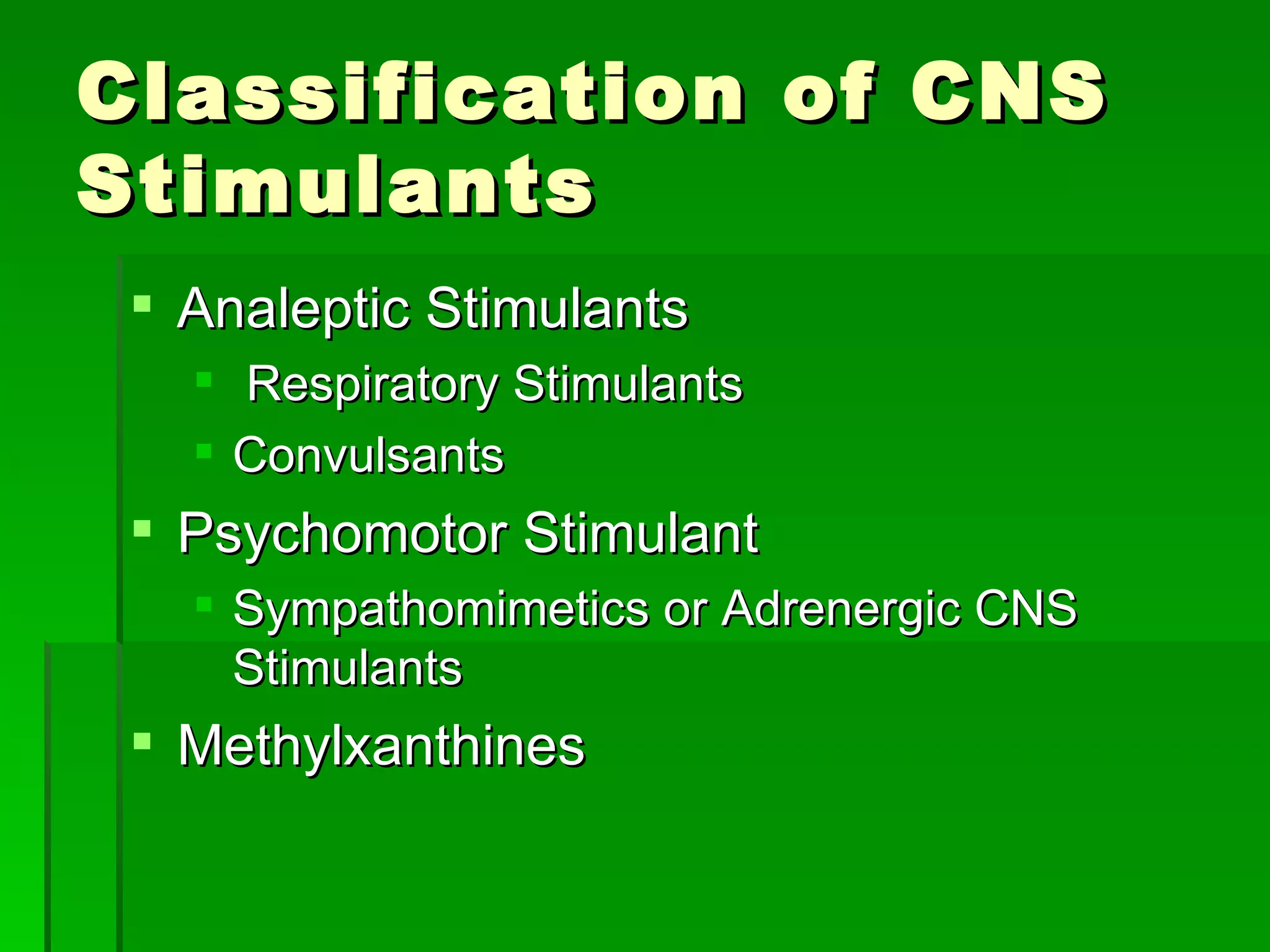 Cns stimulants | PPT