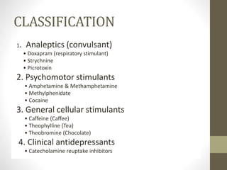 Cns stimulants | PPTX