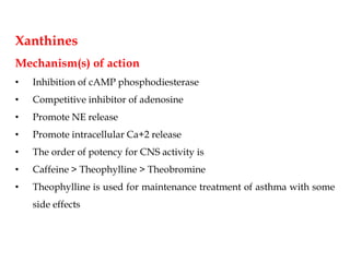 Pharmacological actions of CNS Stimulants | PPTX