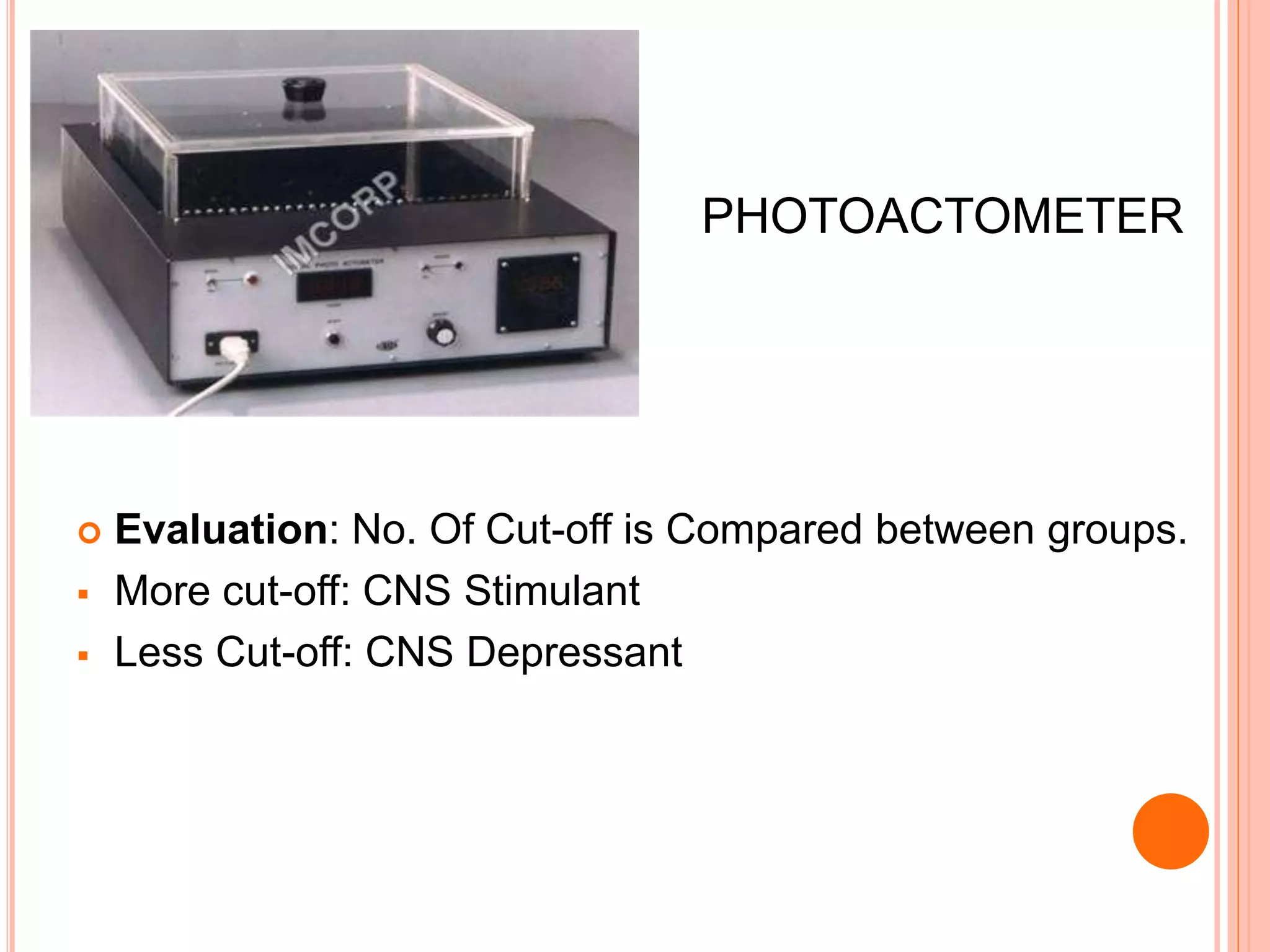 Cns stimulants and depressants screening models | PPTX