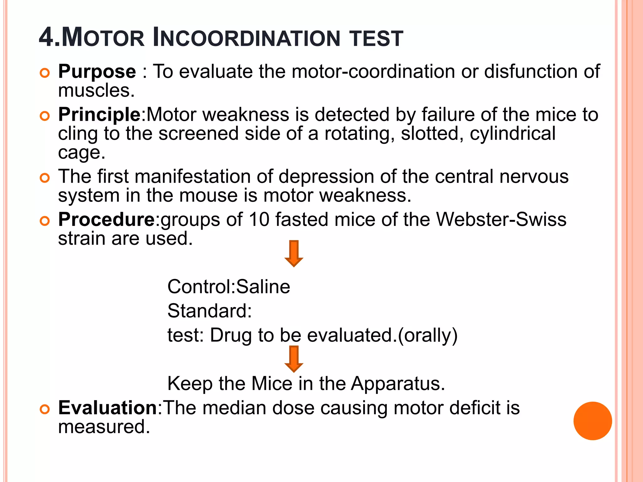 Cns stimulants and depressants screening models | PPTX
