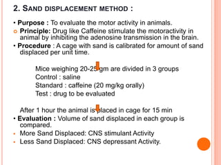 Cns stimulants and depressants screening models | PPTX