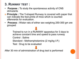 Cns stimulants and depressants screening models | PPTX