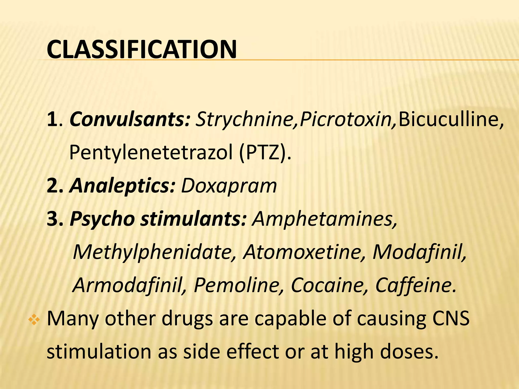 CNS STIMULANTS & COGNITIVE ENHANCERS | PPT
