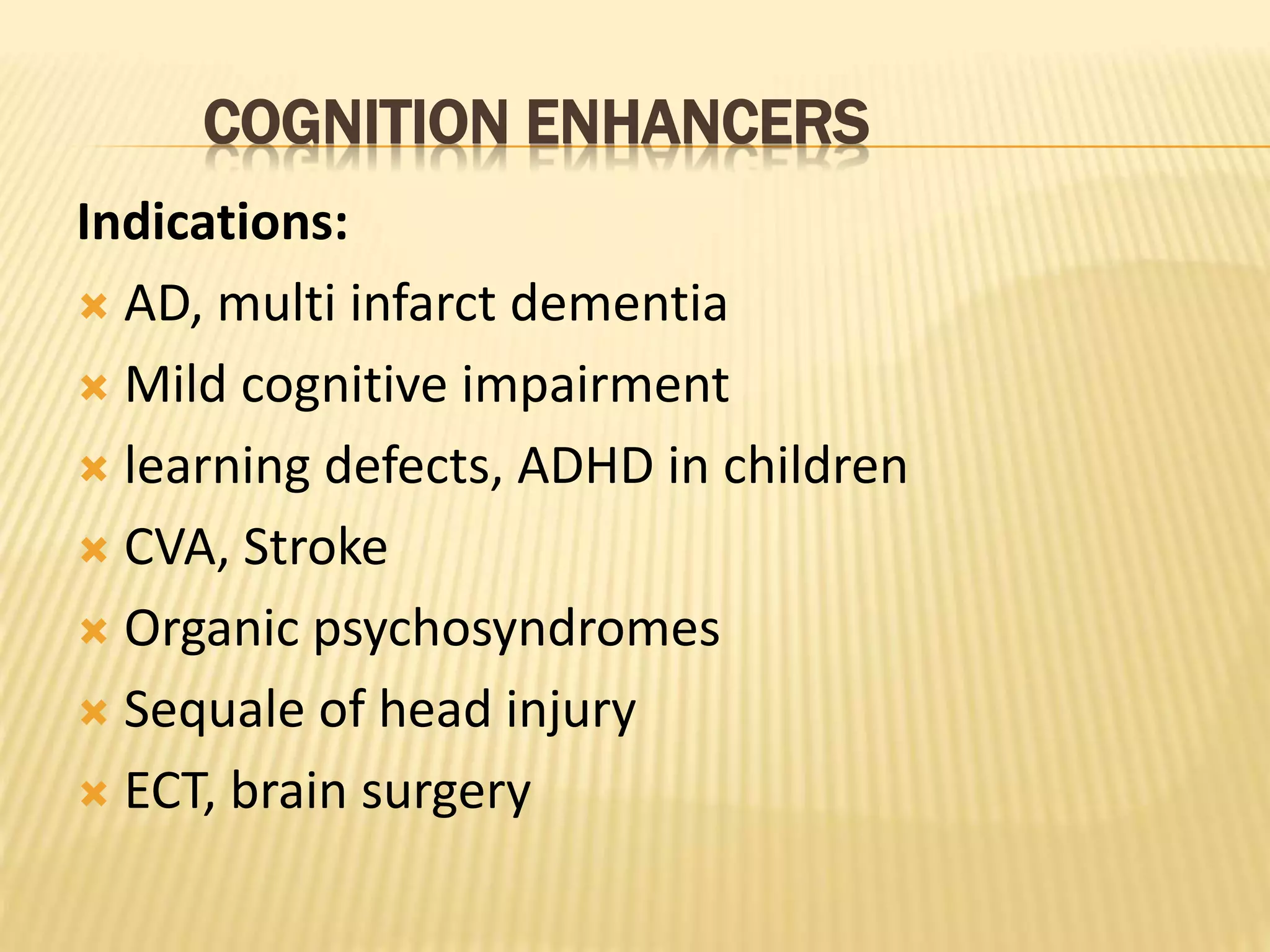 CNS stimulants & cognitive enhancers | PPTX