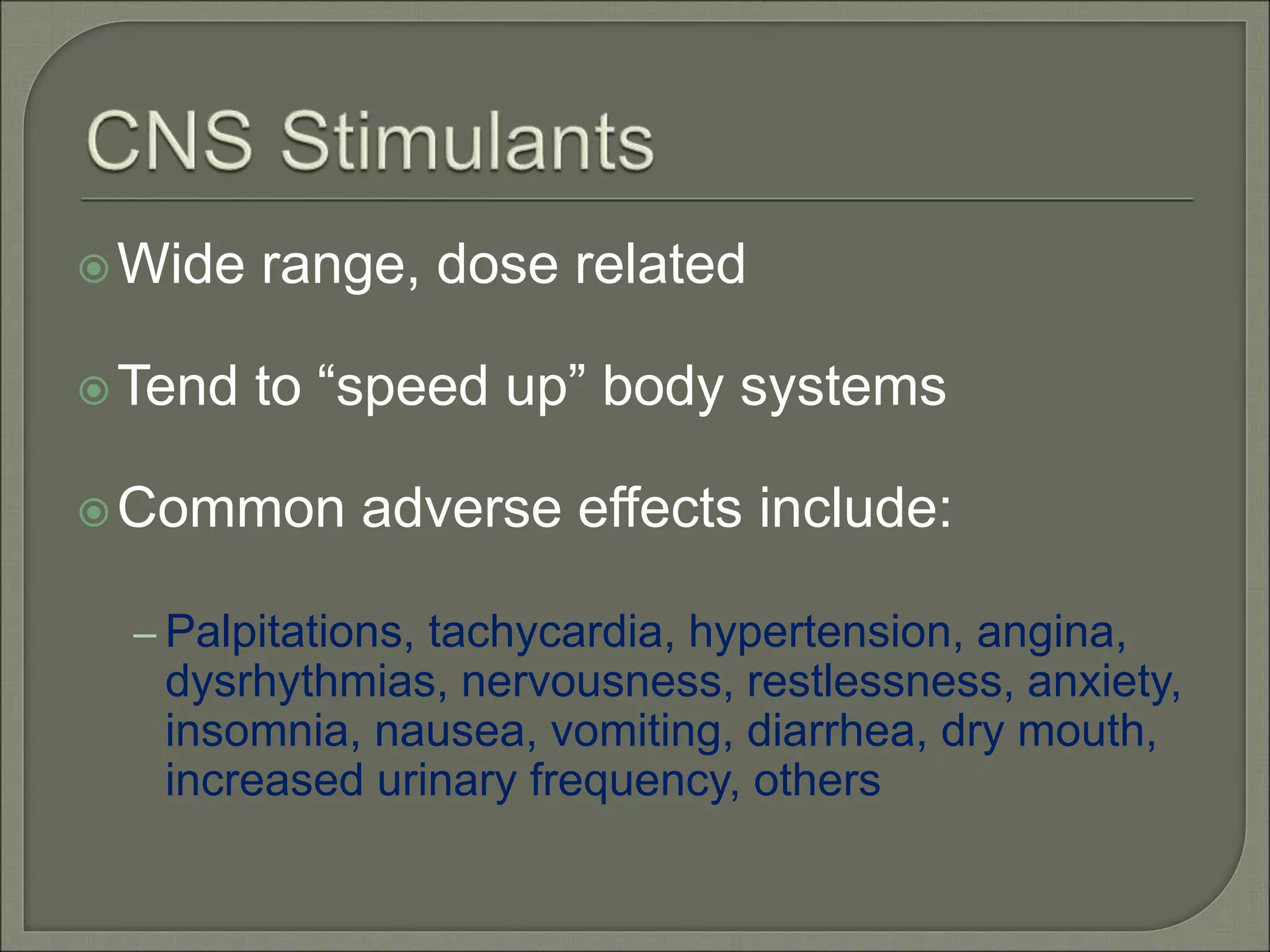 Cns stimulants | PPT