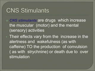 Cns stimulants | PPT