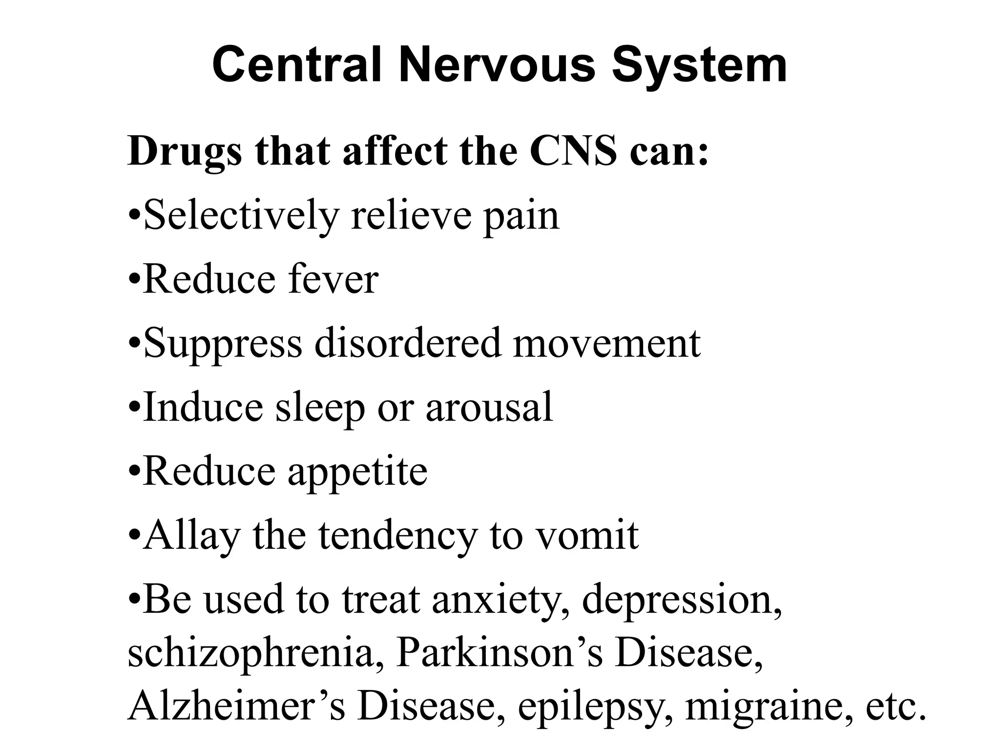 ppt DRUGS ACTING ON CENTRAL NERVOUS SYSTEM | PPTX