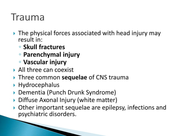 CNS Trauma | PPTX | Death, Injury, or Military Conflict | Sensitive Topics