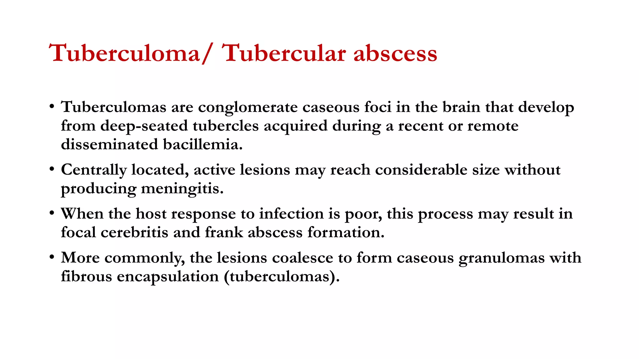 Tuberculosis of the Central Nervous system | PPTX