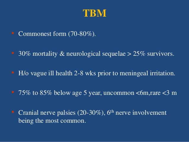 Cns tuberculosis (tbm)