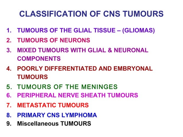 Cns tumors | PPT | Brain and Nervous System Disorders | Diseases and ...