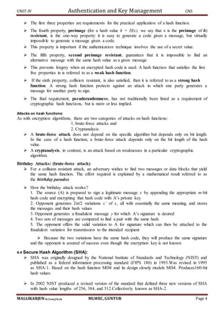 Cryptography and netwrk securityunit 4 | PDF