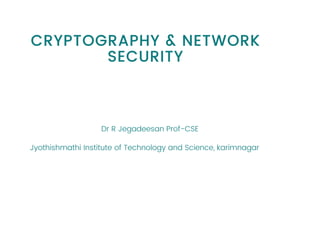 CRYPTOGRAPHY & NETWORK SECURITY | PDF
